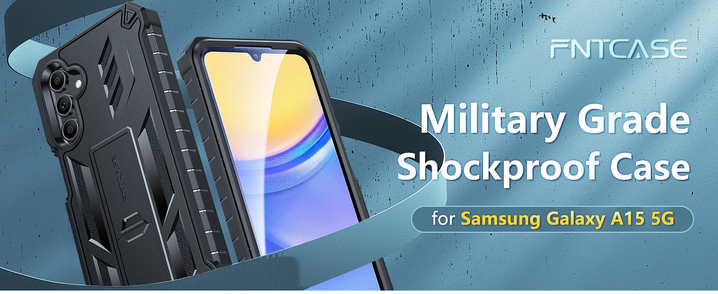 FNTCASE for Samsung Galaxy A15-5G Case: Dual Layer 360 Full Protection Heavy Duty Cell Phone ...