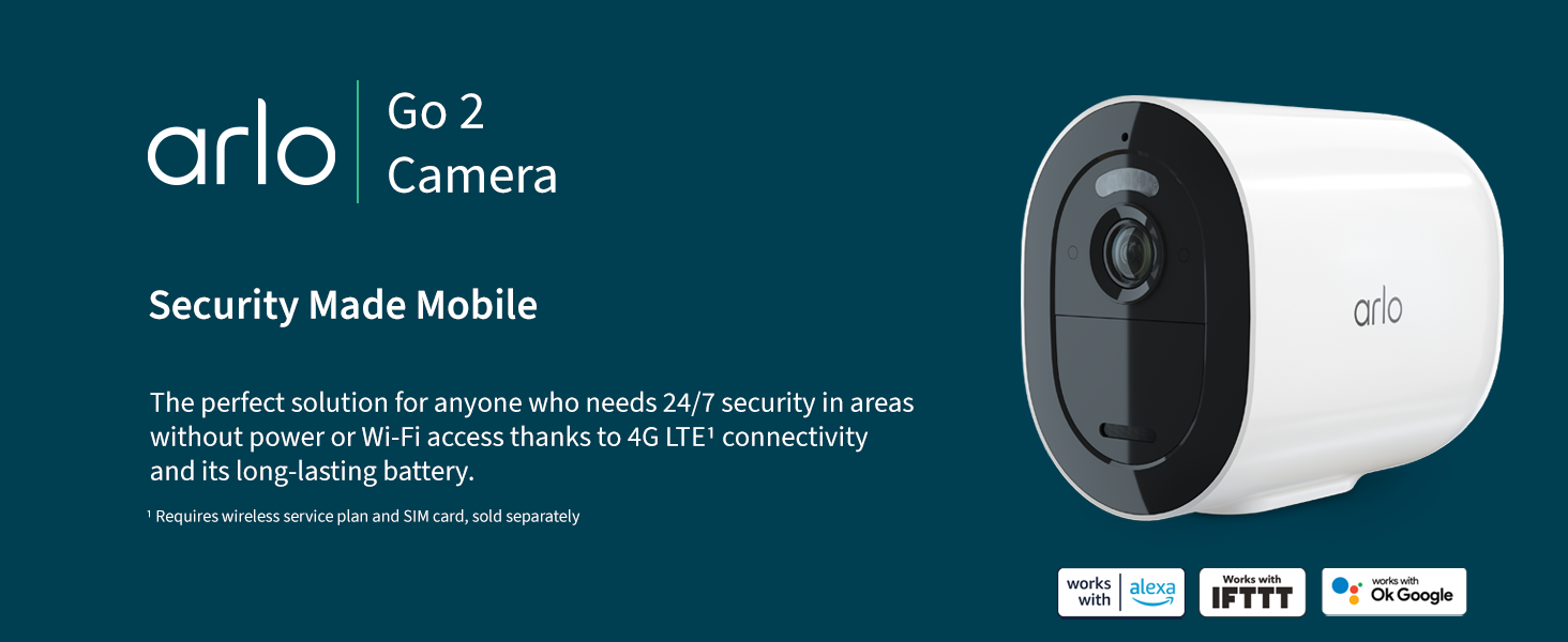 Amazon.com : Arlo Go 2 LTE or Wi-Fi Spotlight Camera, Cellular Security Camera, No Wi-Fi Needed ...