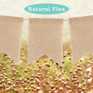 jijAcraft 4.4M Rustic Burlap Banner Bunting,Burlap Flags Hessian Banner ...