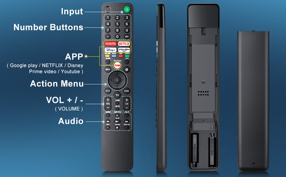 Amazon.com: for Sony-TV-Remote-Control Replacement, Compatible with Sony Bravia XR/XBR/KD Series ...