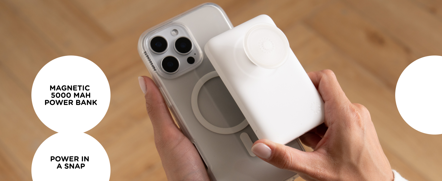 Amazon.com: PopSockets PowerPack for MagSafe Magnetic Power Bank, Portable Phone Charger ...