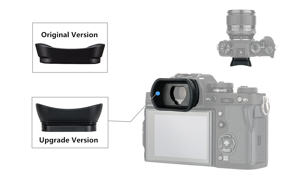 Amazon.com : Extended Eyecup Eyepiece Soft Silicon Camera Viewfinder Eyeshade Compatible with ...