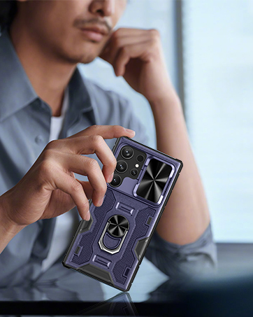 Amazon.com: VEGO for Galaxy S24 Ultra Case,with Slide Camera Cover Soft Microfiber Lining & Four ...