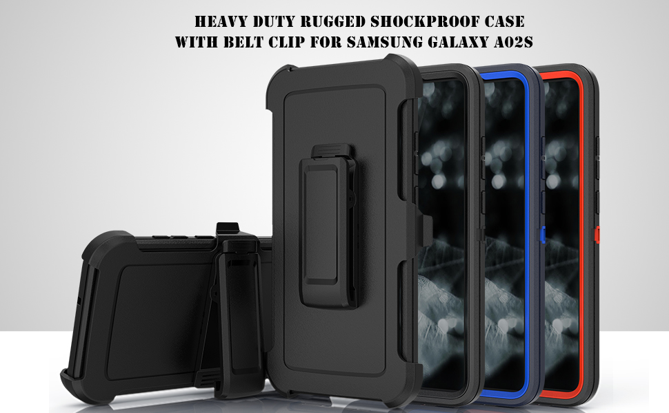Amazon.com: Compatible with Samsung Galaxy A02s Case,with Screen Protectors,Heavy Duty Rugged ...