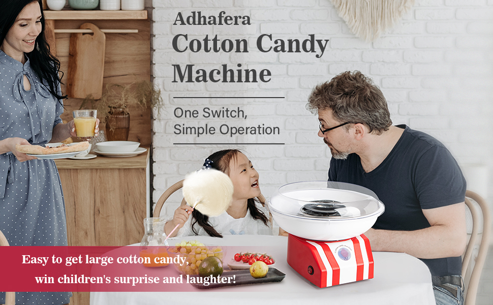 Adhafera - Máquina de algodón de caramelo para niños, máquina de azúcar de 450 W, máquina Barbe ...