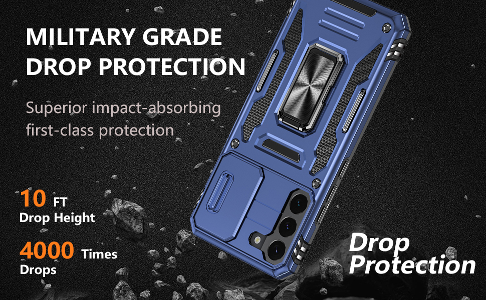 Amazon.com: KOBBRAN for Samung Galaxy S22 Plus Case S22+ Plus Case with Slide Camera Cover Ring ...