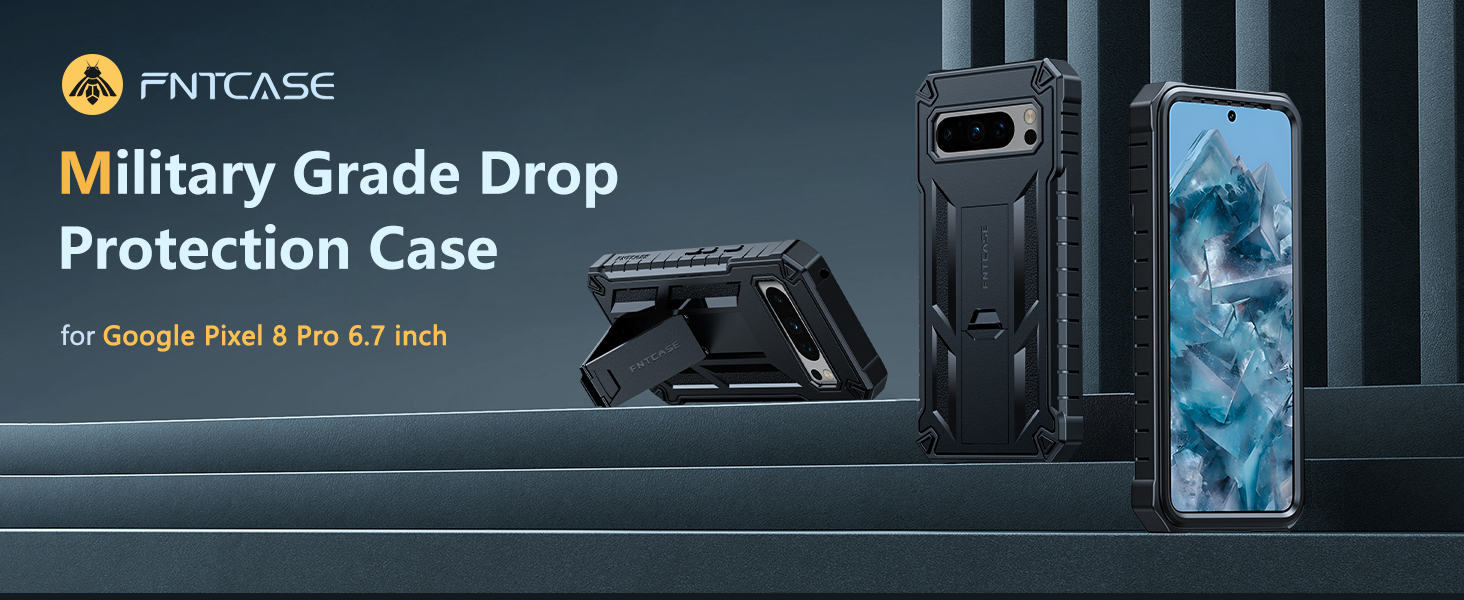 Amazon.com: FNTCASE for Google Pixel 8-Pro Case: Shockproof Military Grade Protection Phone ...
