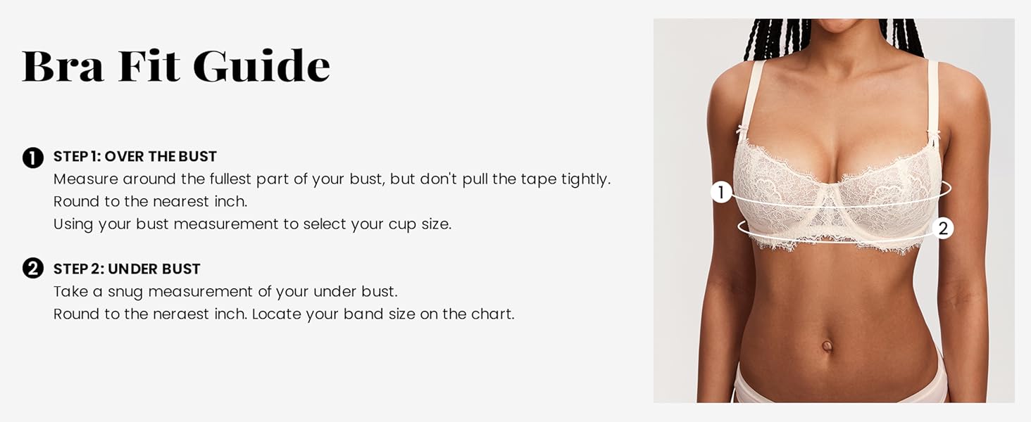 DOBREVA Women's Balconette Sexy Unlined Bra Lace Push Up Plus Size Bras See Through Underwire at ...