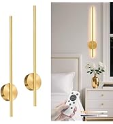NIORSUN Battery Operated Wall Sconce Set of 2,Gold Rechargeable Wall Lights with 5200mAh ...