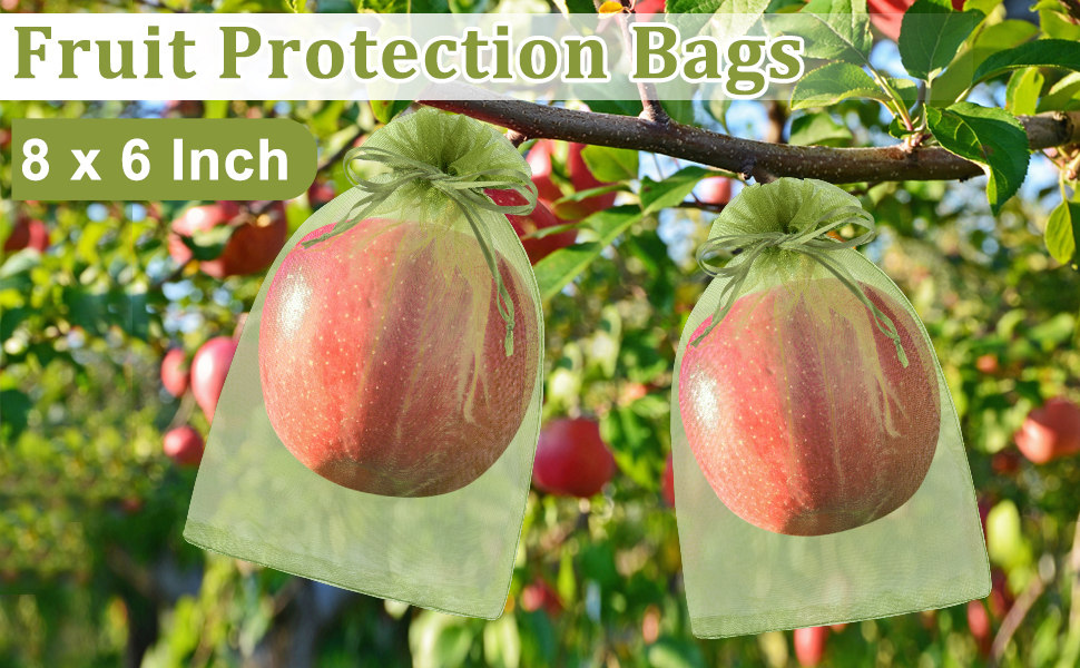 Amazon.com : Unves 80 Pcs Fruit Protection Bags, 6x8 Inch Drawstring ...