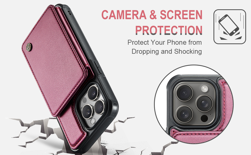 Amazon.com: Vinich for iPhone 15 Pro Max Wallet Case with Card Holder, Case for iPhone 15 Pro ...