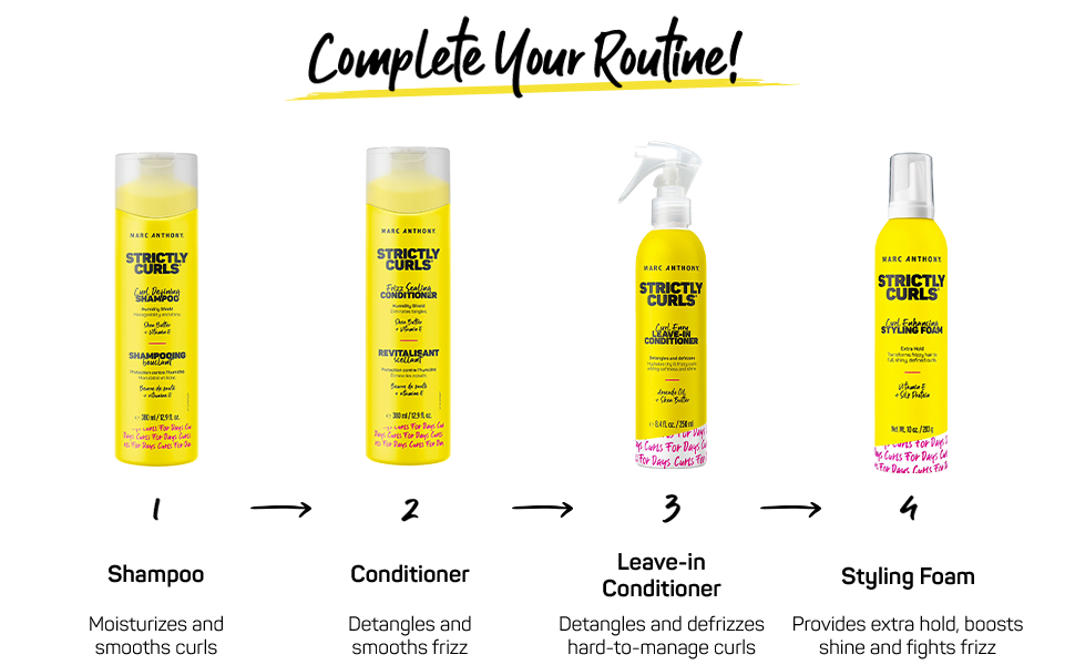 Marc Anthony Strictly Curls Curl Enhancing And Defining Styling Foam For Shine 300 Ml Amazon