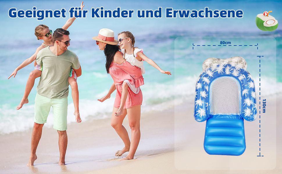 Dufuso Luftmatratze Wasser, Wasserhängematte Erwachsene Schwimmsessel, luftmatratze Pool ...