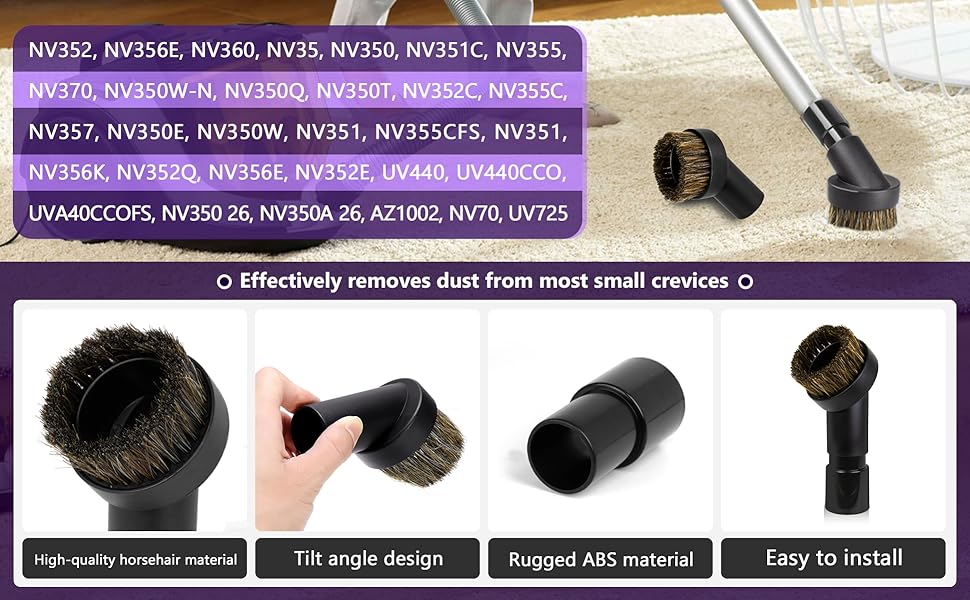 Amazon.com: 3PCS Horse Hair Brush Vacuum Attachment Set - Black Round ...