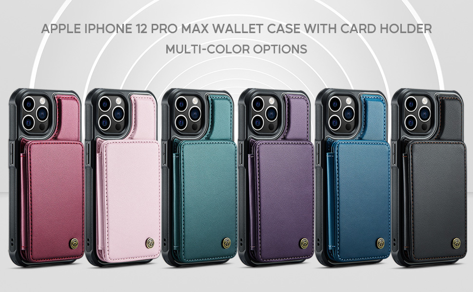 Amazon.com: Vinich for iPhone 12 Pro Max Wallet Case with Card Holder, Case for iPhone 12 Pro ...