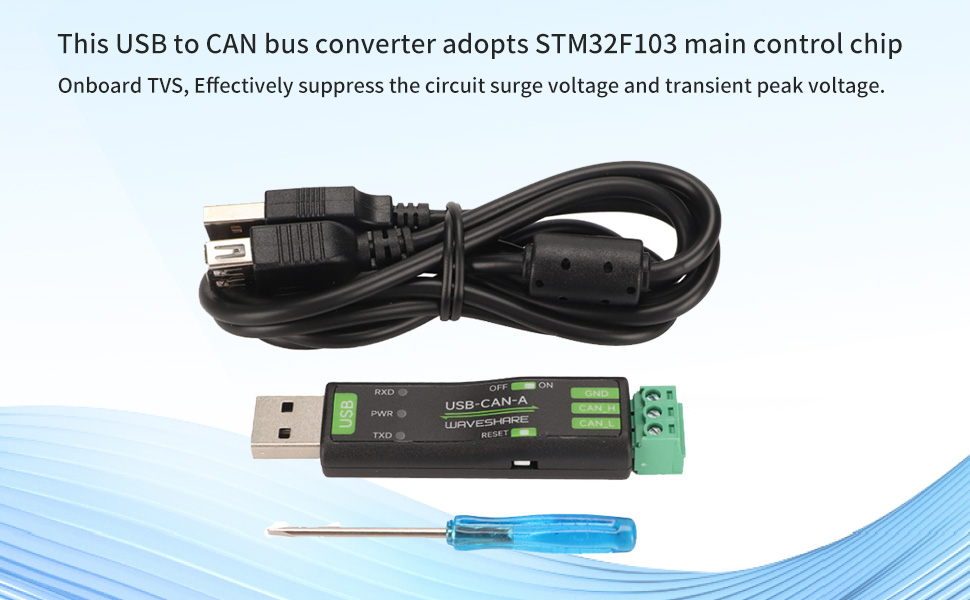 USB to CAN Adapter, Portable 5kbps to 1Mbps Converter Adapter, 4 Mode STM32F103 Chip Onboard ...