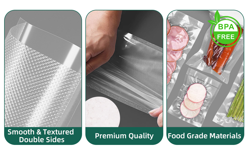 Amazon.com: Vacuum Sealer Bags for Food 11in x 20ft x 3Rolls, Food Saver Vacuum Sealer Bags ...