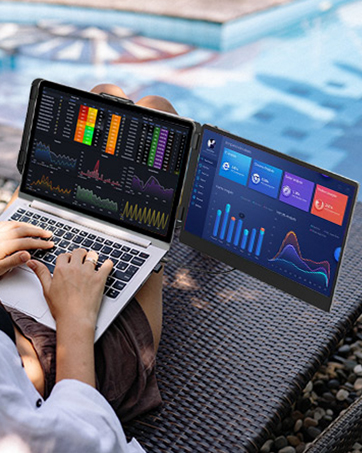 Amazon.com: AOKER Touch Screen Keyboard Monitor - Portable Foldable ...