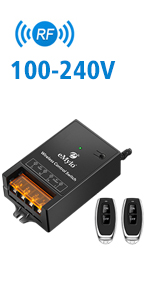 eMylo RF DC 12V 1 Channel One Relay Wireless Remote Control Light ...