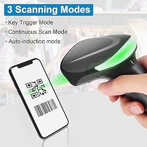 Amazon.com : JRHC 2D QR Barcode Scanner Handheld PDF417 Data Matrix 1D Bar Code Scanner Wired ...