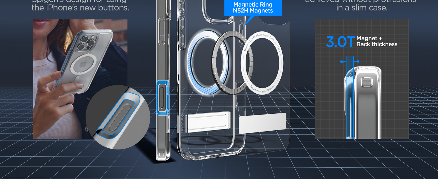 Amazon.com: Spigen Ultra Hybrid S MagFit Designed for iPhone 16 Pro Case [Kickstand] [Anti ...