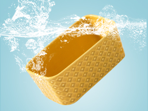 Amazon.com | Hasense Ceramic Butter Dish with Sealing Lid, Large Yellow Butter Container for ...