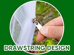 Amazon.com : Large Fruit Trees Netting Zipper - 2Pcs 10X10 FT with Drawstring Bird-Proof,Durable ...