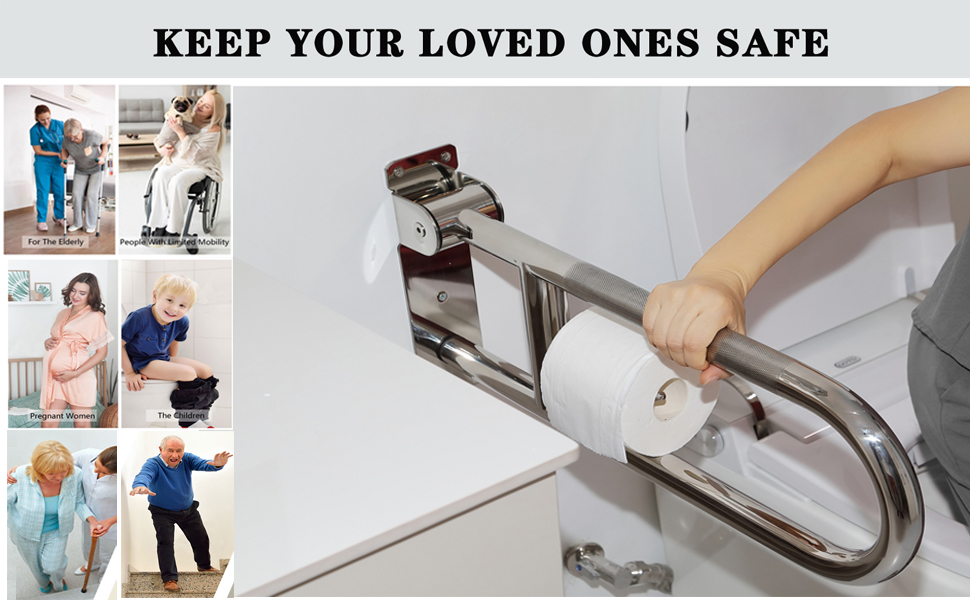 Amazon.com: Rackickyer Handicap Grab Bar, 23.6 Inch Stainless Steel Toilet Safety Rails ...