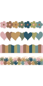 Amazon.com: 68 Ft Retro Checkered Bulletin Board Borders Boho Retro ...