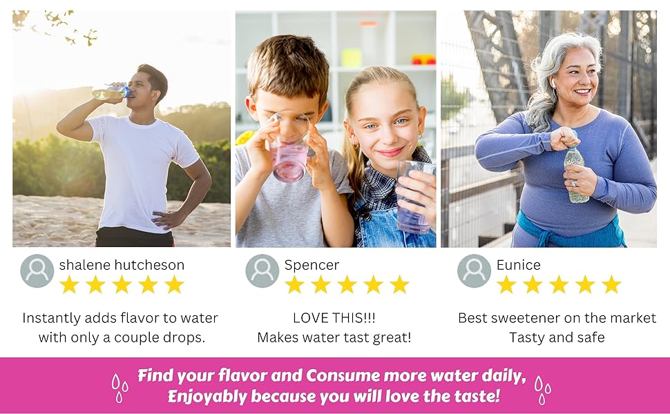 Amazon.com: Amata Water Flavor Drops - Naturally Sweetened with Monk Fruit & Stevia - Water ...