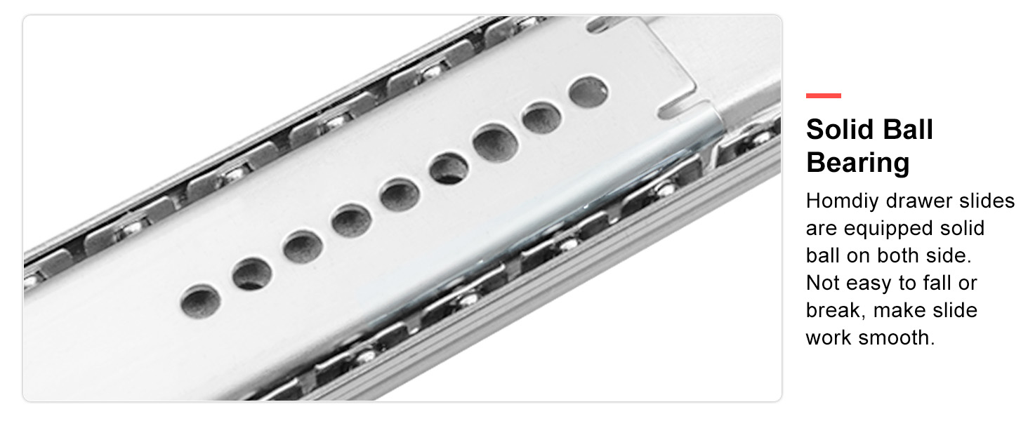 homdiy 5 Pack 16Inch Heavy Duty Centered Bottom Mounted Drawer Slides ...