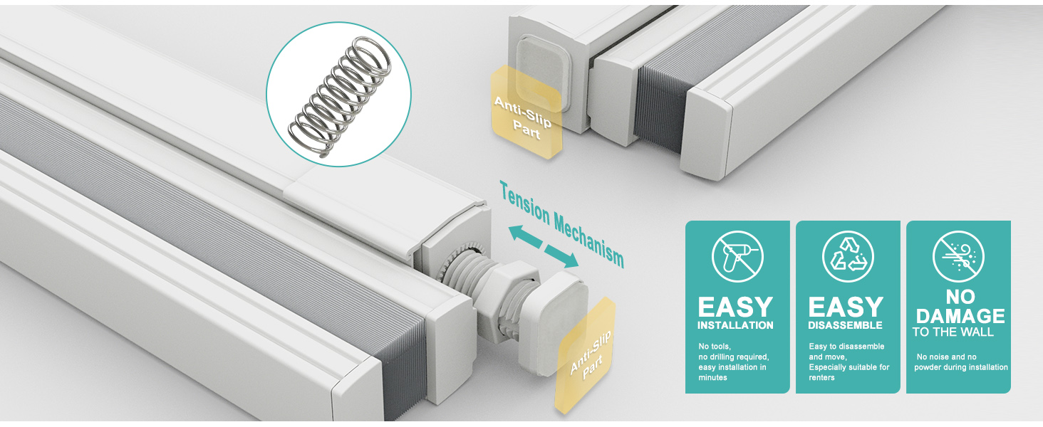 Amazon.com: Changshade No Drill Custom Top Down Bottom Up Cellular Shades, No Tools Blackout ...