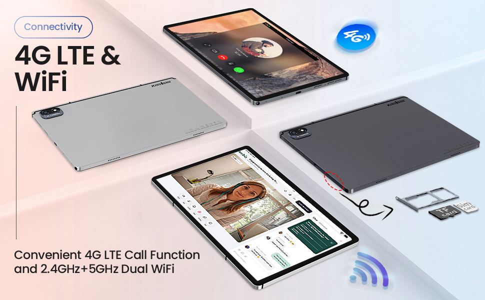 KINSTONE Android Tablet 2024, 10.1 inch IPS FHD Screen,8GB+128GB Octa-Core 2.0GHz Gaming Tablet ...