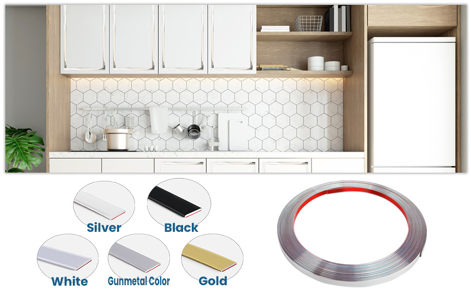 Amazon.com: 9.8 Ft Peel and Stick Trim Flexible Wall Molding Trim Self Adhesive Waterproof ...