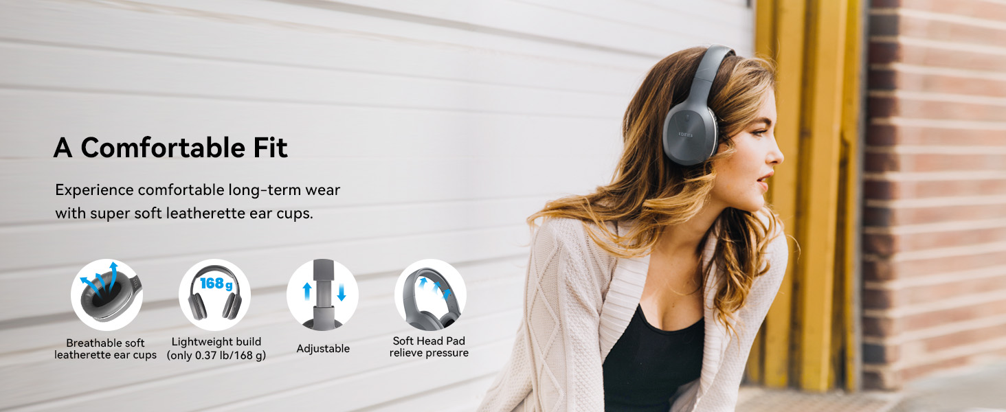 Amazon.com: Edifier W600BT Wireless Over-Ear Headphones, Bluetooth V5.1 ...