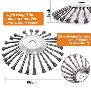 Amazon.com: Barafat 10inch Steel Weed Eater Trimmer Head, Upgraded Wire ...