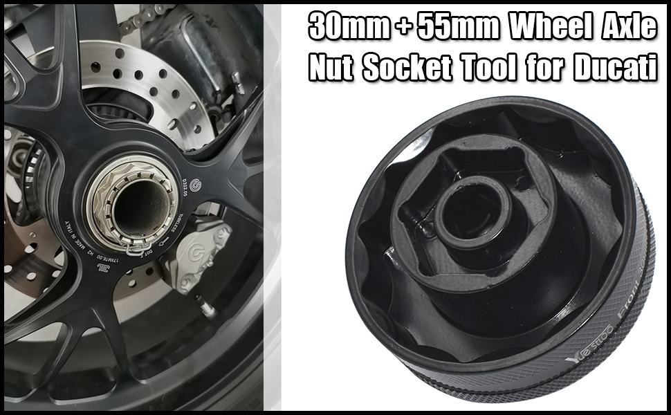 Amazon.com: Yuesstloo 30mm 55mm Front Rear Wheel Axle Nut Socket Tool, Compatible with Ducati ...