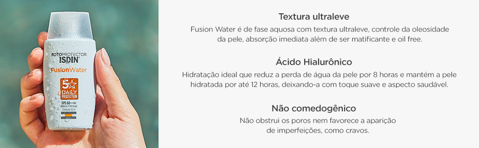 Protetor Solar Facial ISDIN Fusion Water 5 Stars FPS 60 - 30ml : Amazon.com.br: Beleza