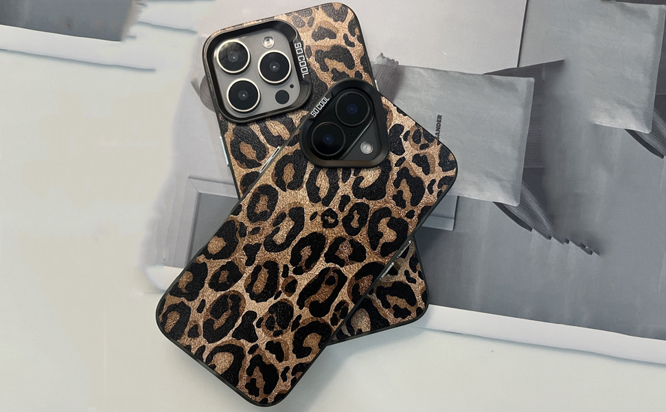 Amazon.com: aaknhen Leopard Print Phone Case for iPhone 16 Pro Max,Luxury Trendy Black Brown ...