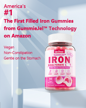 Amazon.com: Vegan Iron Filled Gummies - Chewable 26mg Bisglycinate Iron Supplement with Gentle ...