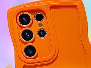 Amazon.com: Tcaraersing for Samsung Galaxy S24 Ultra Gradient Wavy Case with Wrist Strap Lanyard ...