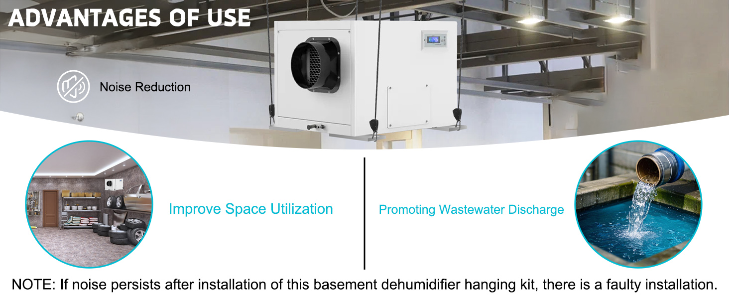 Amazon.com: 5822 Basement Dehumidifier Suspension Kit, Maximum Load Capacity 300 lbs, Noise ...