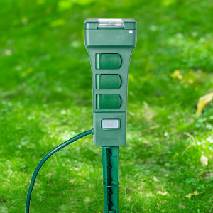 Amazon.com: Outdoor Power Stake Timer, 24 Hour Light Timers with Remote ...