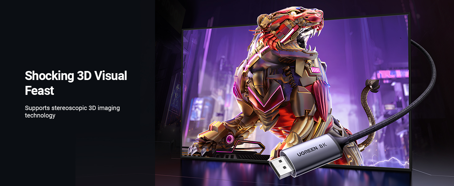 Amazon.com: UGREEN Bidirectional USB C to DisplayPort 1.4 Cable 8K@60Hz 4K@240Hz DisplayPort to ...