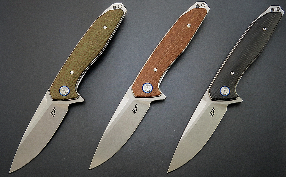 Amazon.com : Eafengrow EF972 Folding Knife, D2 Steel Blade Micarta Handle Pocket Knife Folder ...