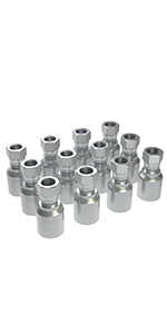 Amazon.com: 100 Ft 1/2 inch Hydraulic Hose with 20PCS 1/2" Hose JIC 37° Female & NPTF Male ...