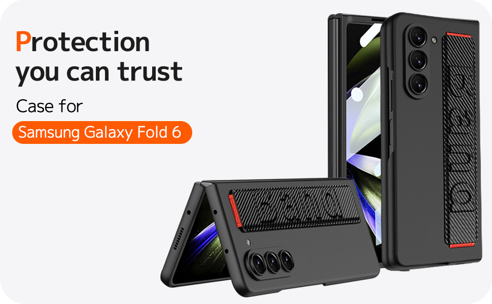 Amazon.com: Ninki Compatible Samsung Galaxy Z Fold 6 Case with Screen Protector & Hand Strap ...