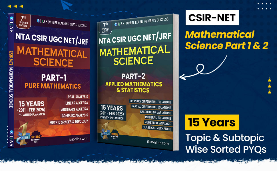 Buy IFAS CSIR NET Mathematics PYQ Book - Complete PYQ (Part 1 & 2) Previous Year Questions Paper ...