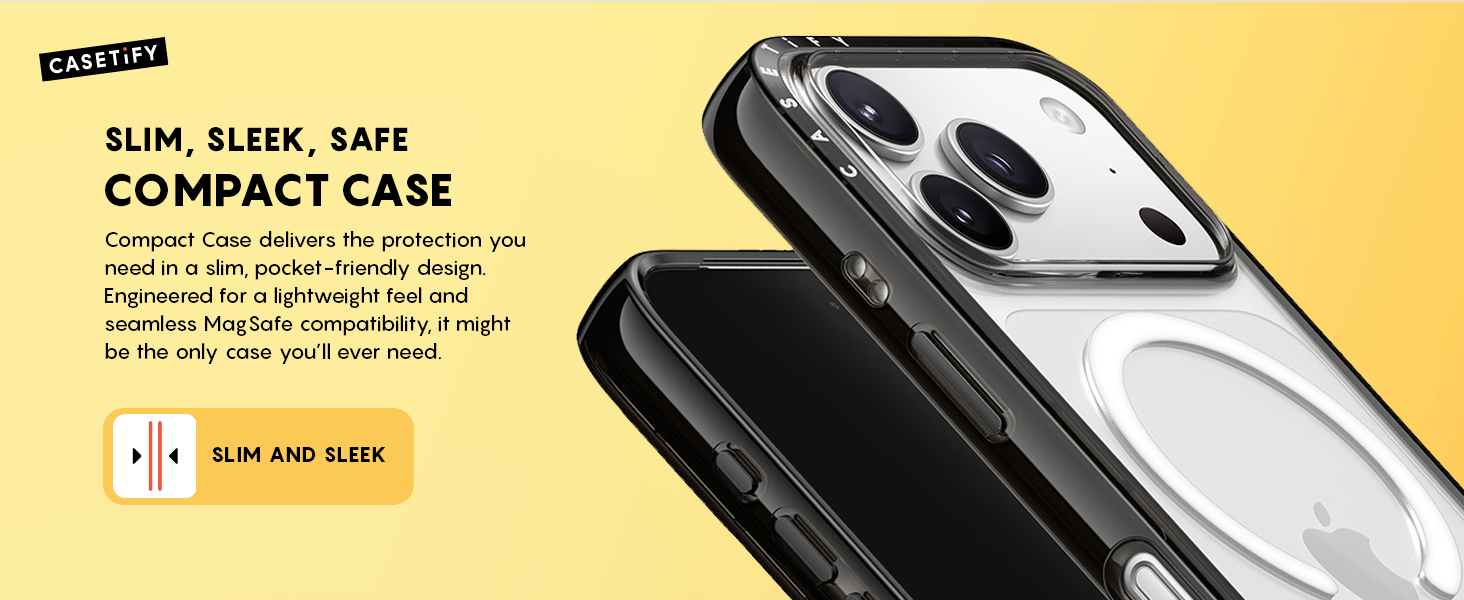 Amazon.com: CASETiFY Compact iPhone 17 Pro Max Case [Slim and Sleek/Compatible with Magsafe / 4 ...