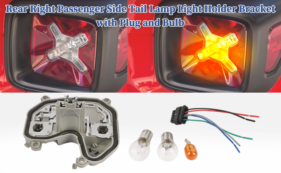 Amazon.com: Getfarway Rear Right Passenger Side Tail Lamp Light Holder Bracket with Plug & Bulb ...